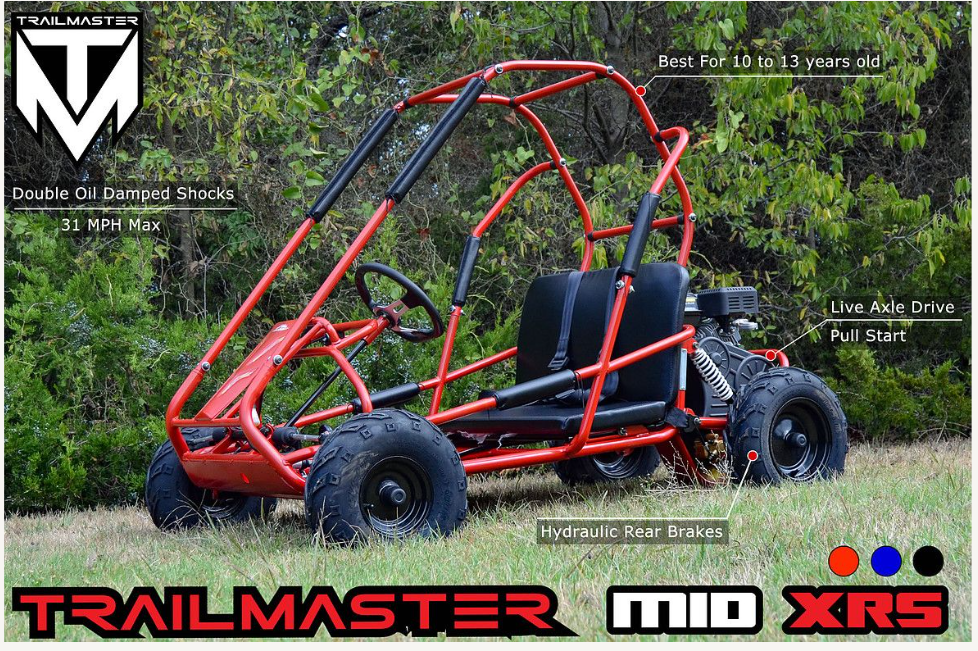 TrailMaster XRS Mid Size Go Kart - TrailMaster Go Kart | MotoBuys