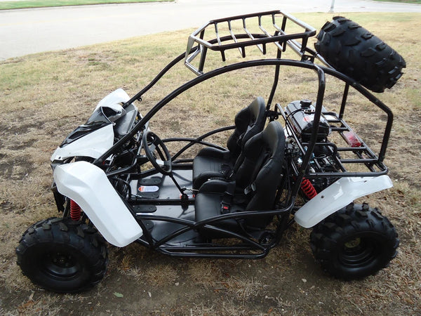 RPS Viking 125CC Mid-Size Kids Go Kart, Spare Tire, Over the Shoulder