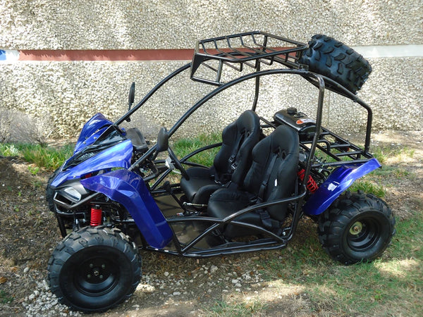 RPS Viking 125CC Mid-Size Kids Go Kart, Spare Tire, Over the Shoulder
