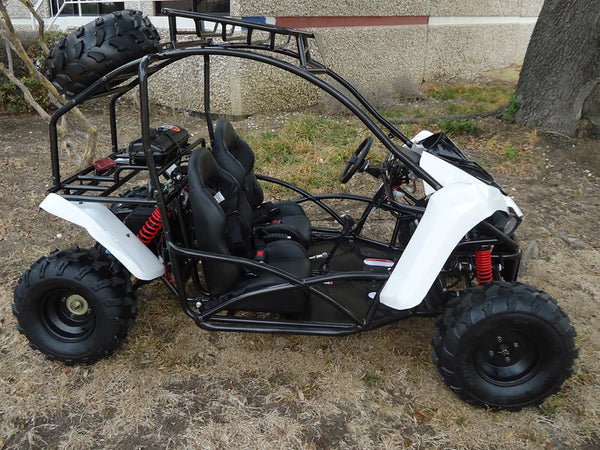 RPS Viking 125CC Mid-Size Kids Go Kart, Spare Tire, Over the Shoulder