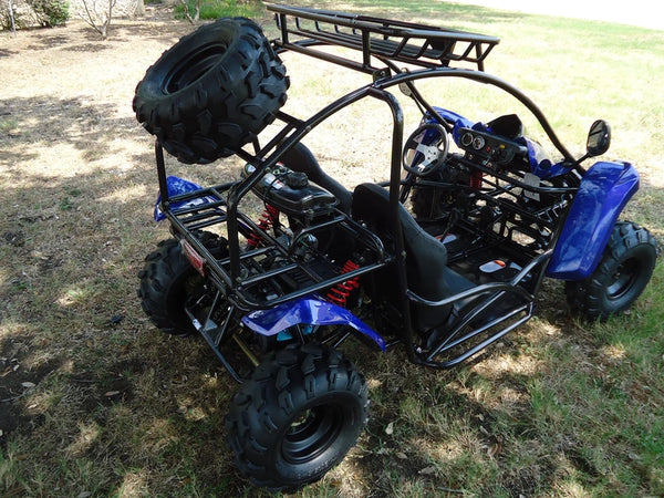 RPS Viking 125CC Mid-Size Kids Go Kart, Spare Tire, Over the Shoulder